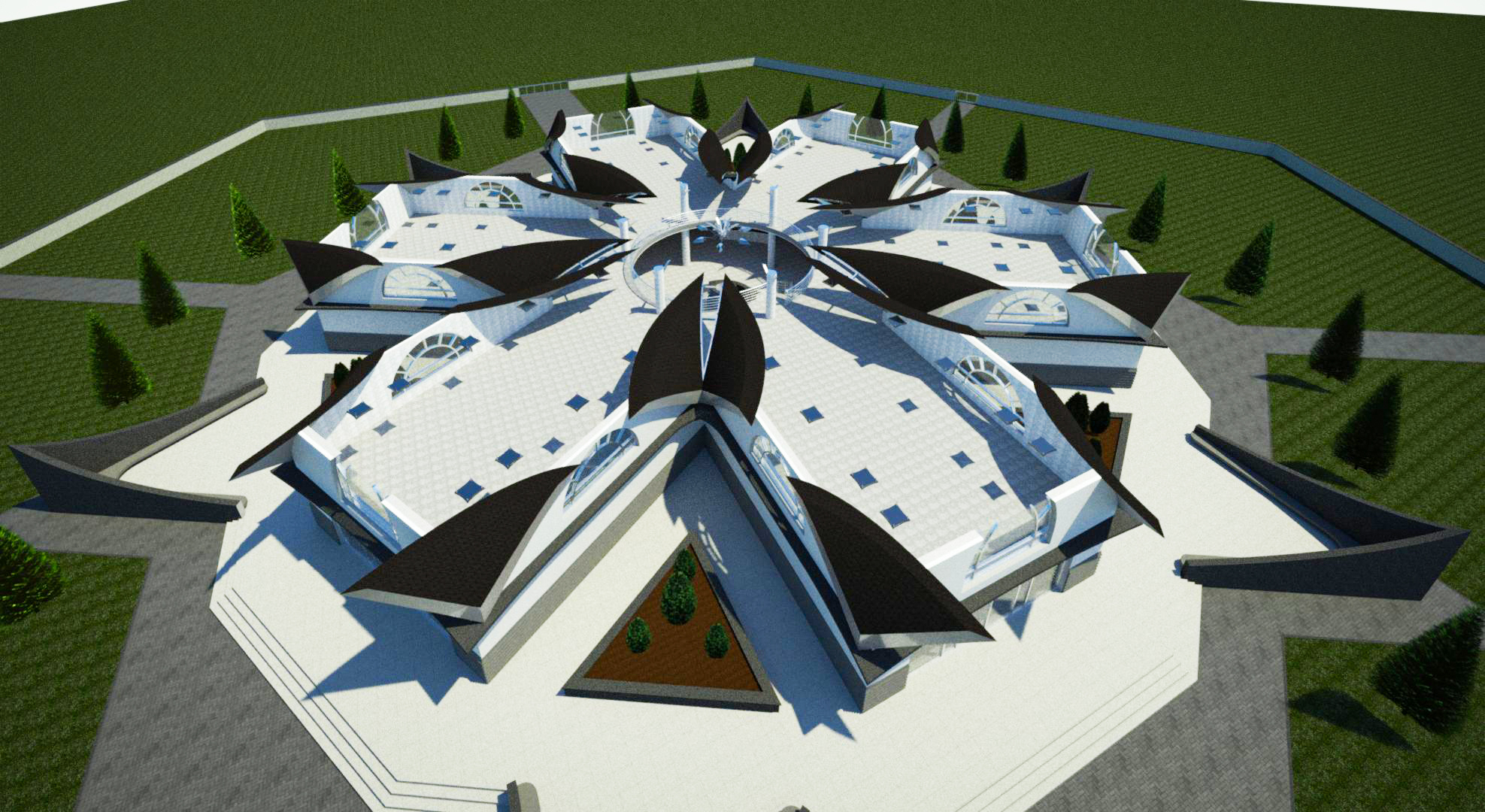 3D museum building structural interior model - TurboSquid 1536597