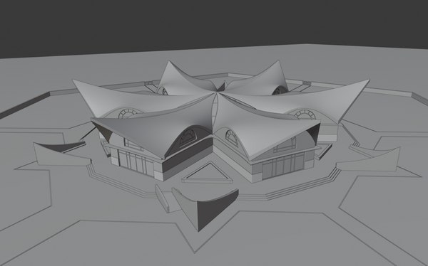 3D museum building structural interior model - TurboSquid 1536597