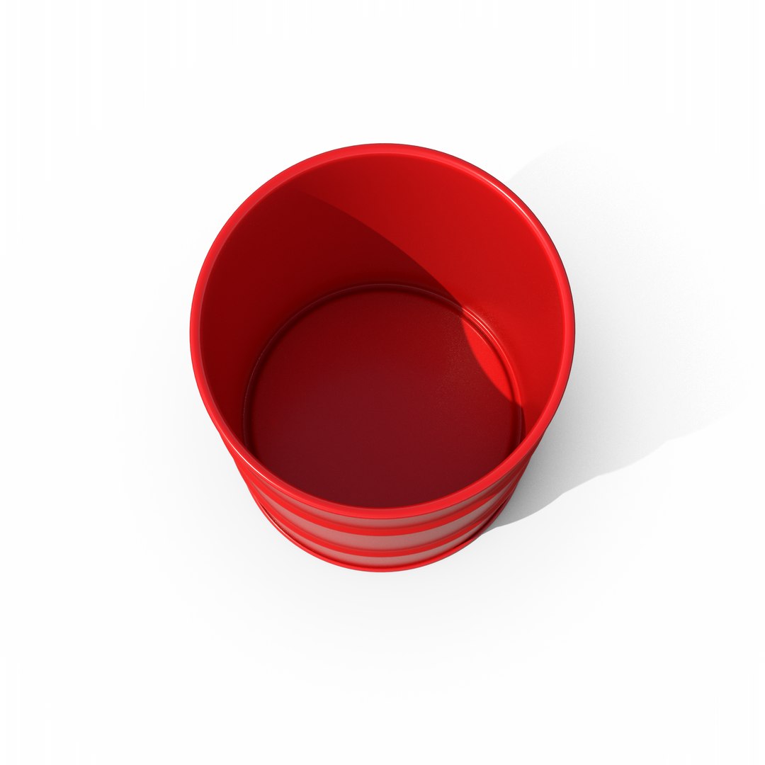 3D Model Red Metal Barrel - TurboSquid 2209903