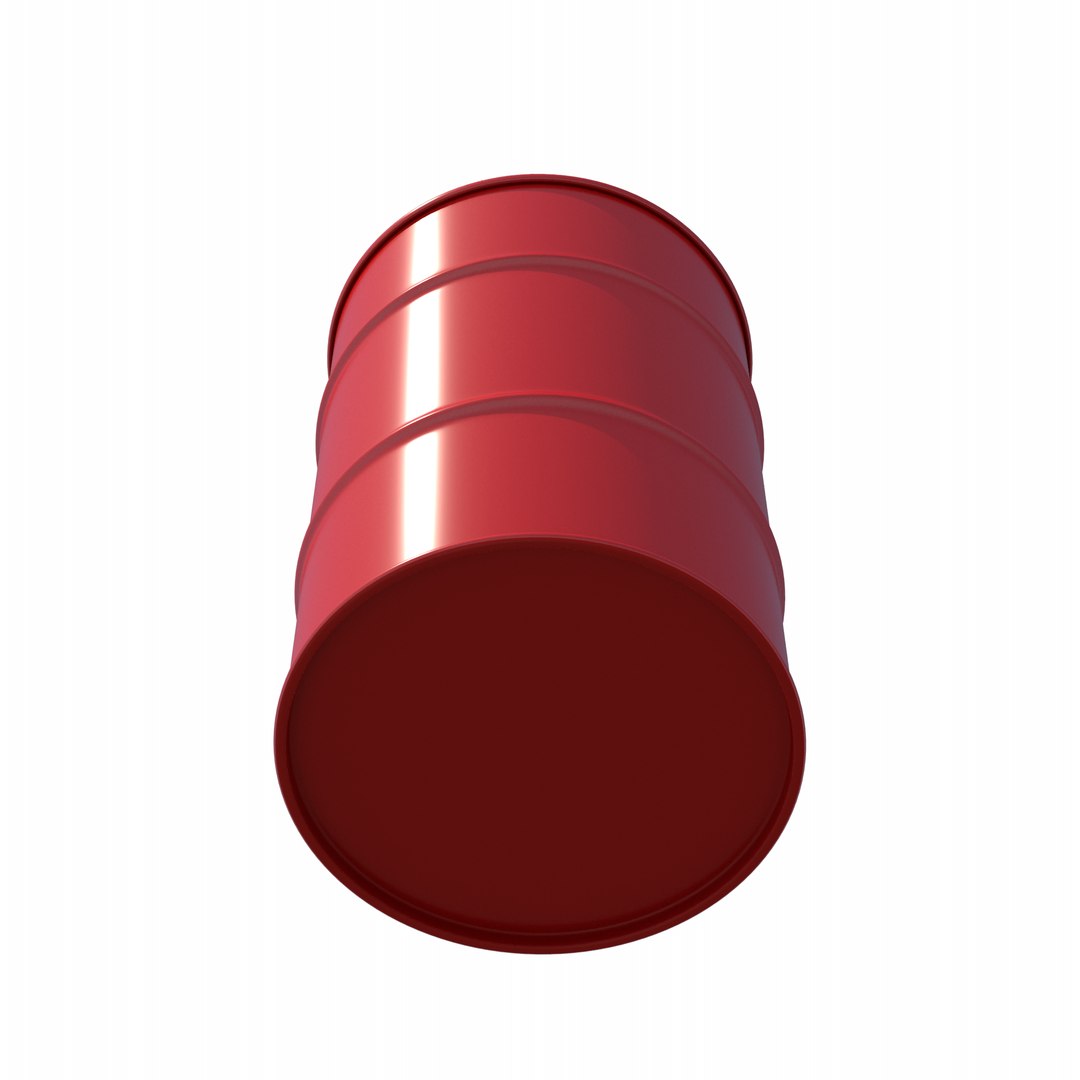 3D Model Red Metal Barrel - TurboSquid 2209903