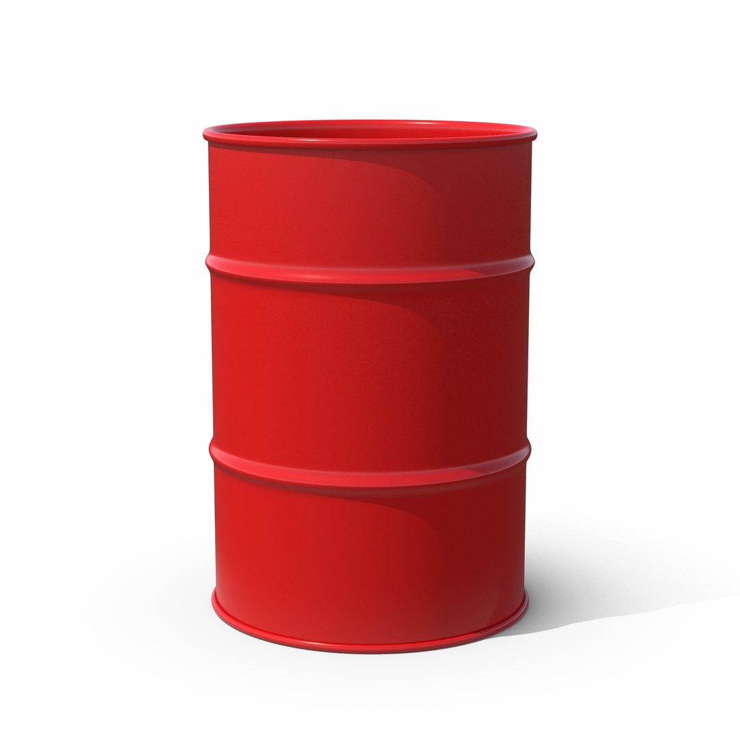 3D Model Red Metal Barrel - TurboSquid 2209903