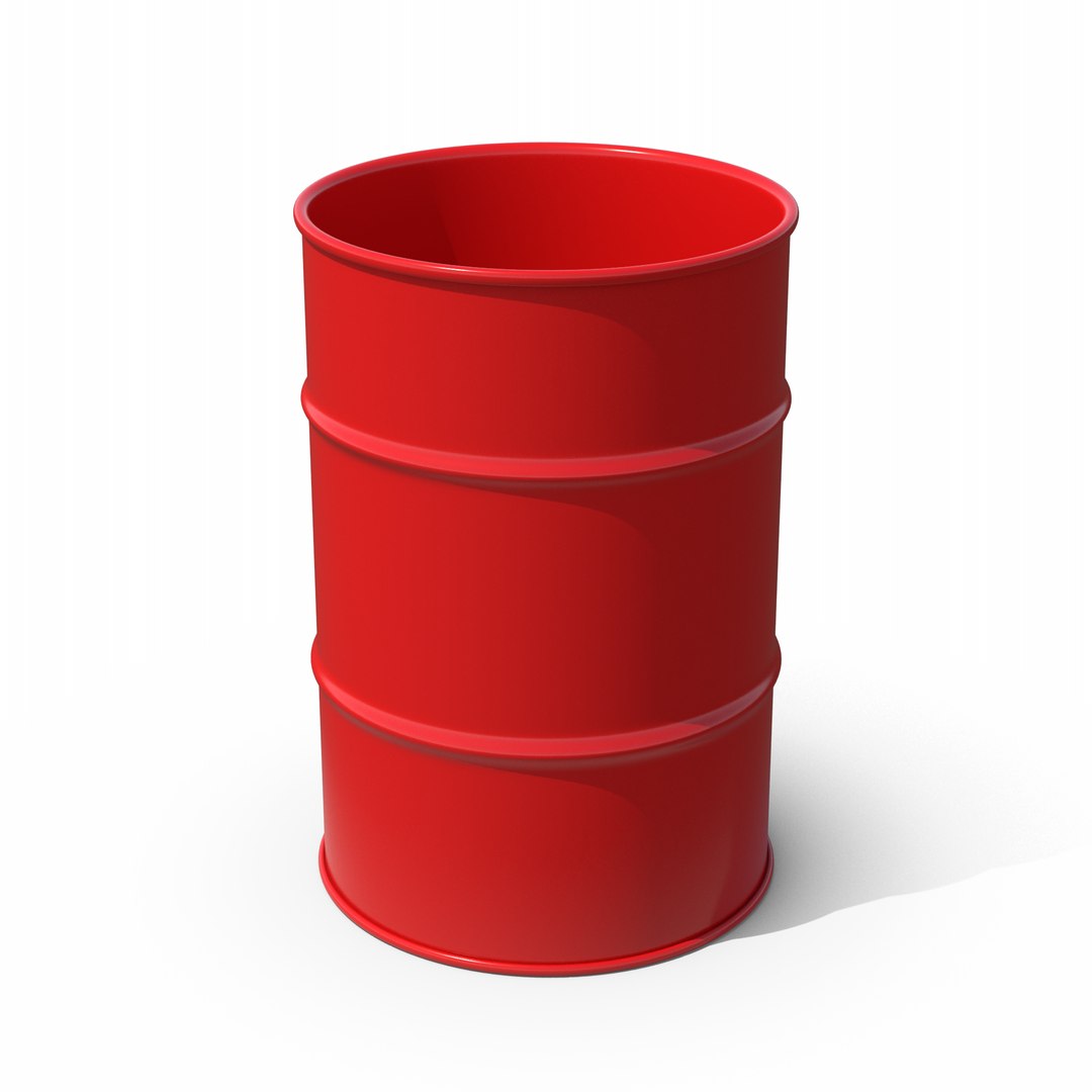 3D Model Red Metal Barrel - TurboSquid 2209903