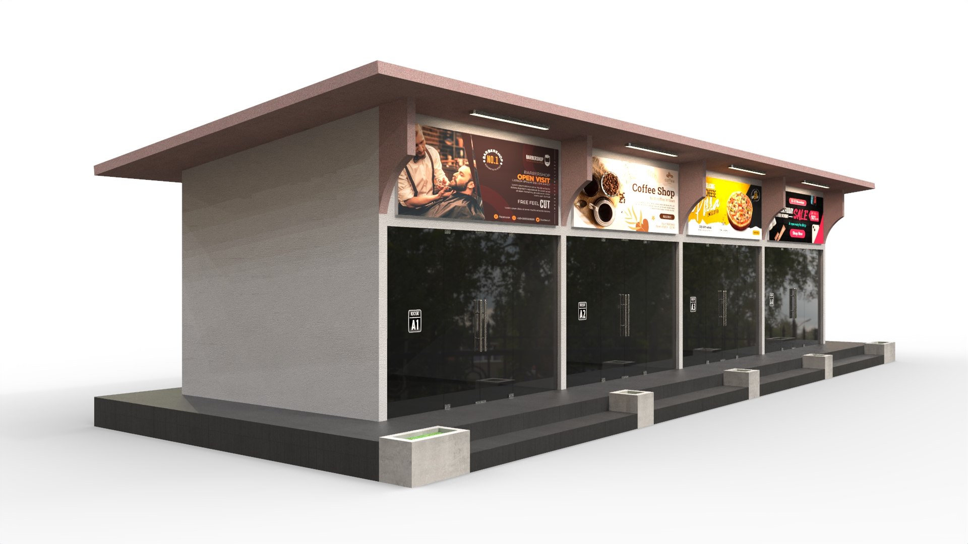 3D Kiosk Stall Model - TurboSquid 2105975