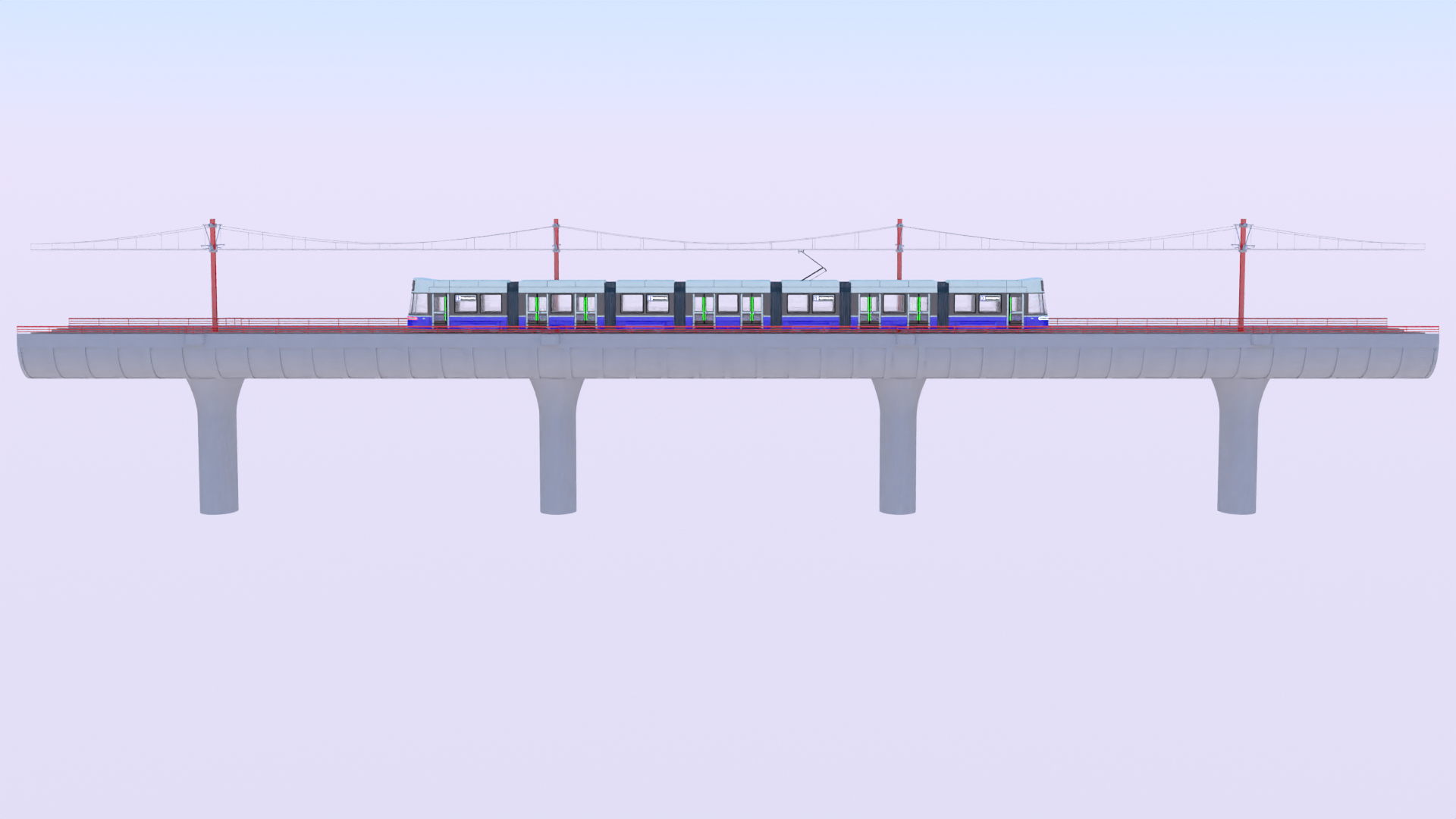 3D Zurich Tram Stop And Bridge - TurboSquid 2244275