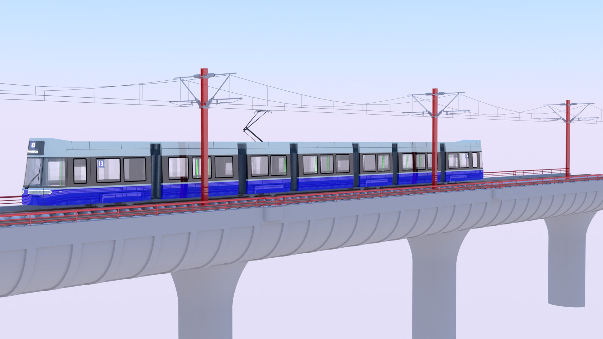 3D Zurich Tram Stop And Bridge - TurboSquid 2244275