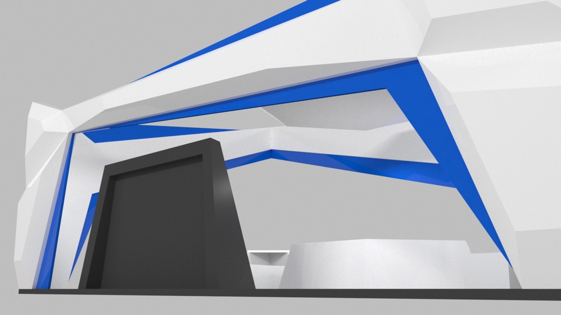 Futuristic exhibition booth base 3D model - TurboSquid 1589992
