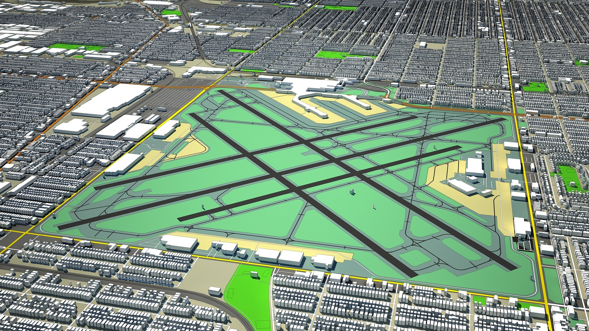 3D Chicago Cityscape Model - TurboSquid 1504484