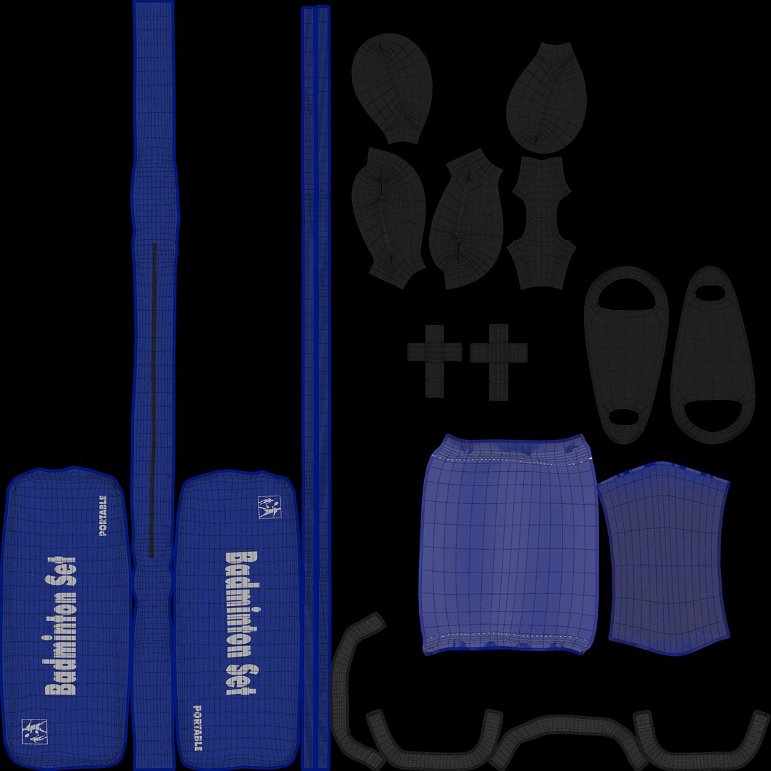 3D Badminton Set - TurboSquid 2423987