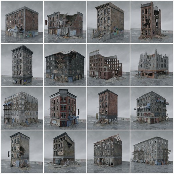 Collection Destroyed Building 3D Models for Download | TurboSquid