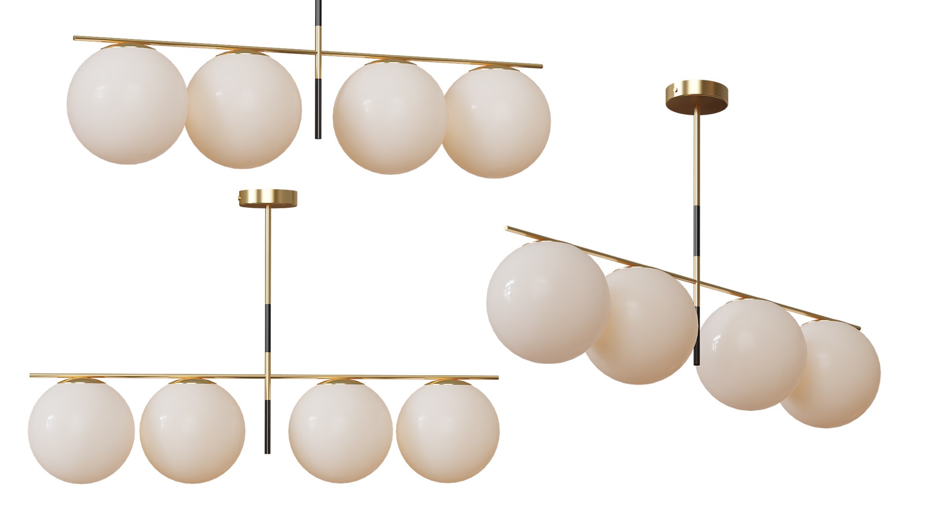 Vesper Linear Chandelier 3D Model - TurboSquid 2210276