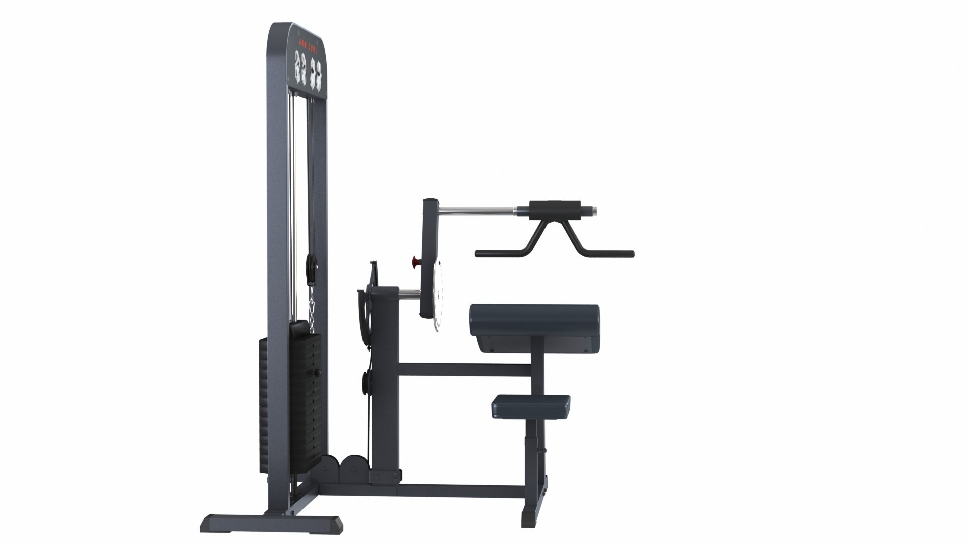 GYM Arm Curl Machine 2 - Triceps Mode 3D Model - TurboSquid 1926941