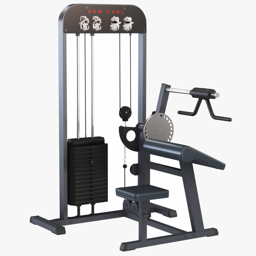 GYM Arm Curl Machine 2 - Triceps Mode 3D model - TurboSquid 1926941