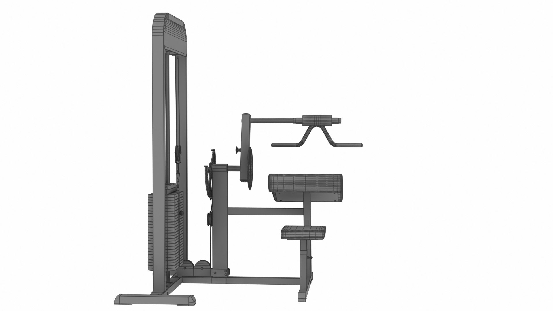 GYM Arm Curl Machine 2 - Triceps Mode 3D Model - TurboSquid 1926941