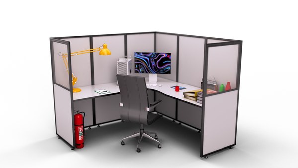 Full Detailed Office Cubicle 3D model - TurboSquid 2023813