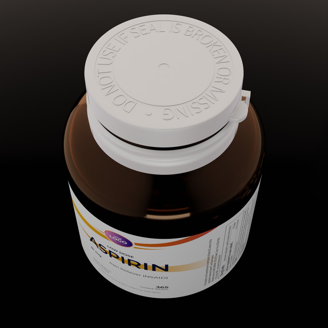 3D Aspirin Medicine Bottle - TurboSquid 2187397