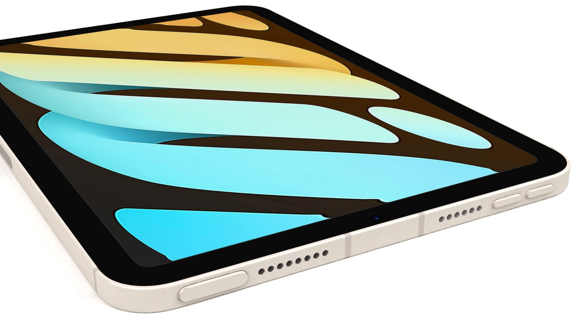 3D Apple IPad Mini 2021 Starlight With Pencil Model - TurboSquid 1803956