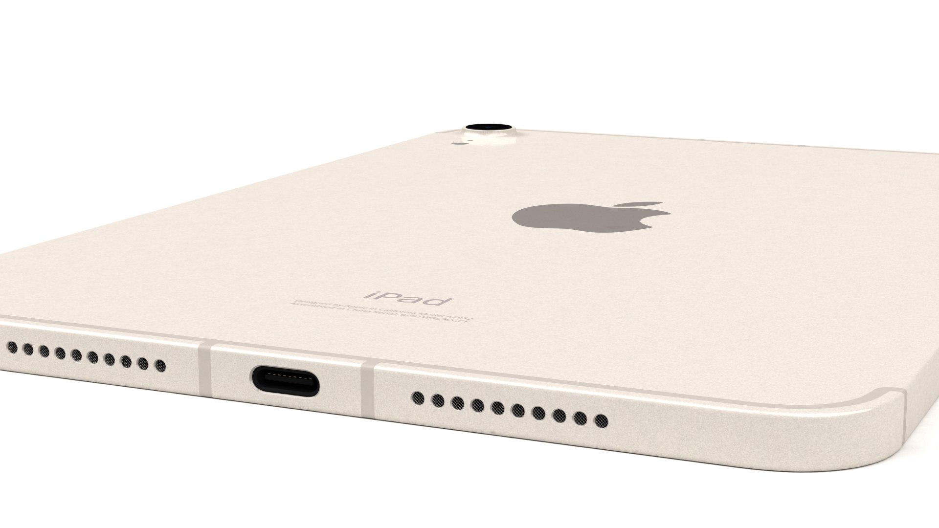 3D Apple IPad Mini 2021 Starlight With Pencil Model - TurboSquid 1803956