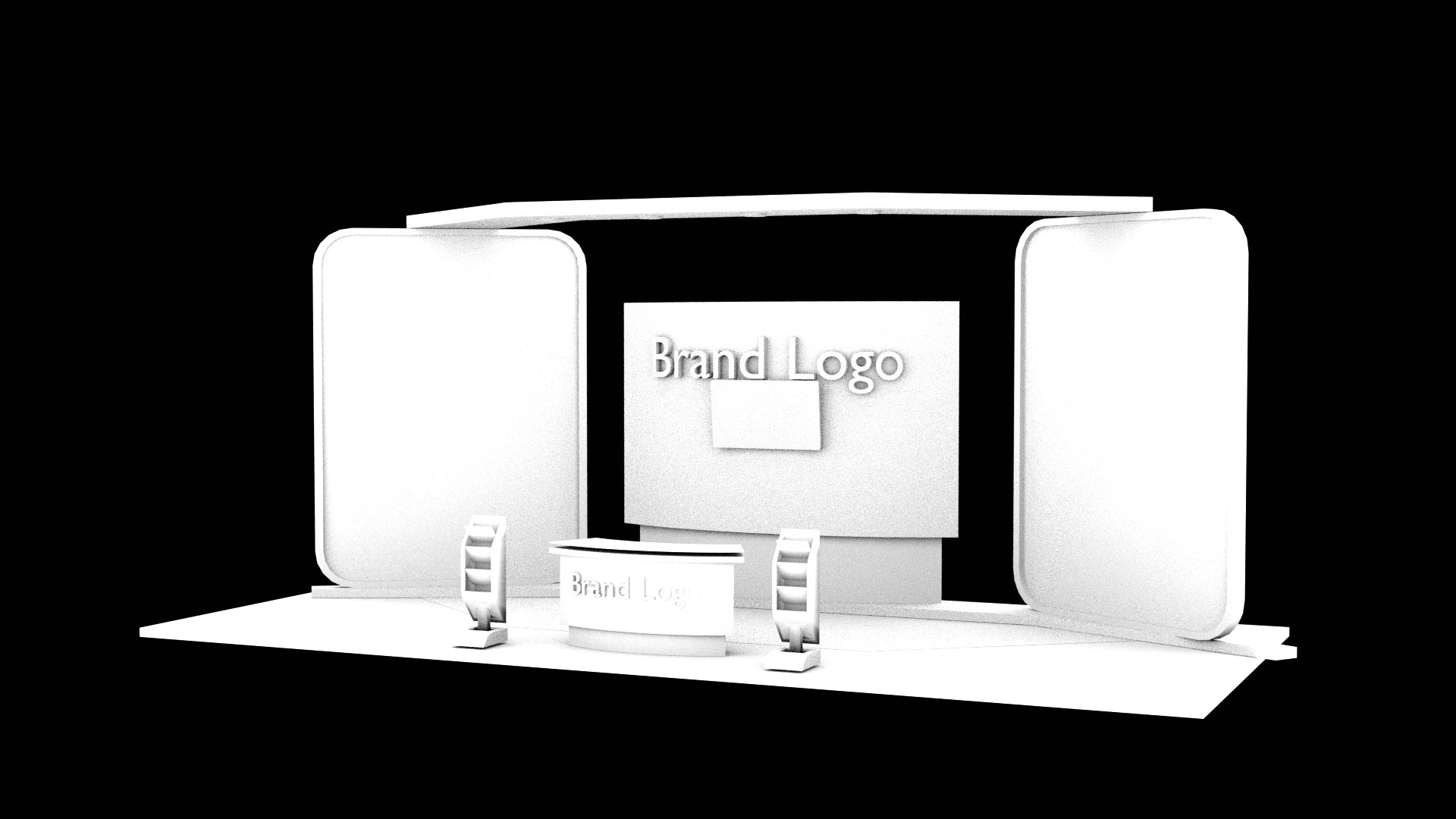 Sleek Modular Exhibition Stall Blender Design 3D Model - TurboSquid 2429599