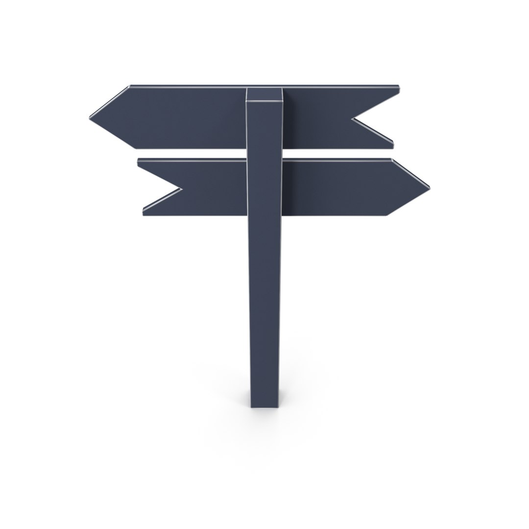 3D Wooden Direction Sign - TurboSquid 1869449