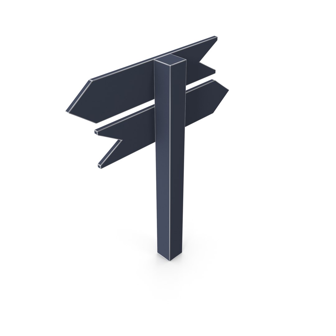 3D Wooden Direction Sign - TurboSquid 1869449