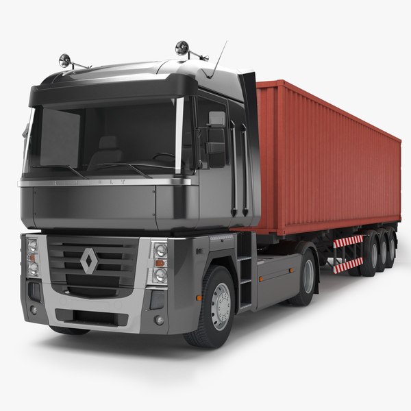 3d max renault magnum 500 trailer truck