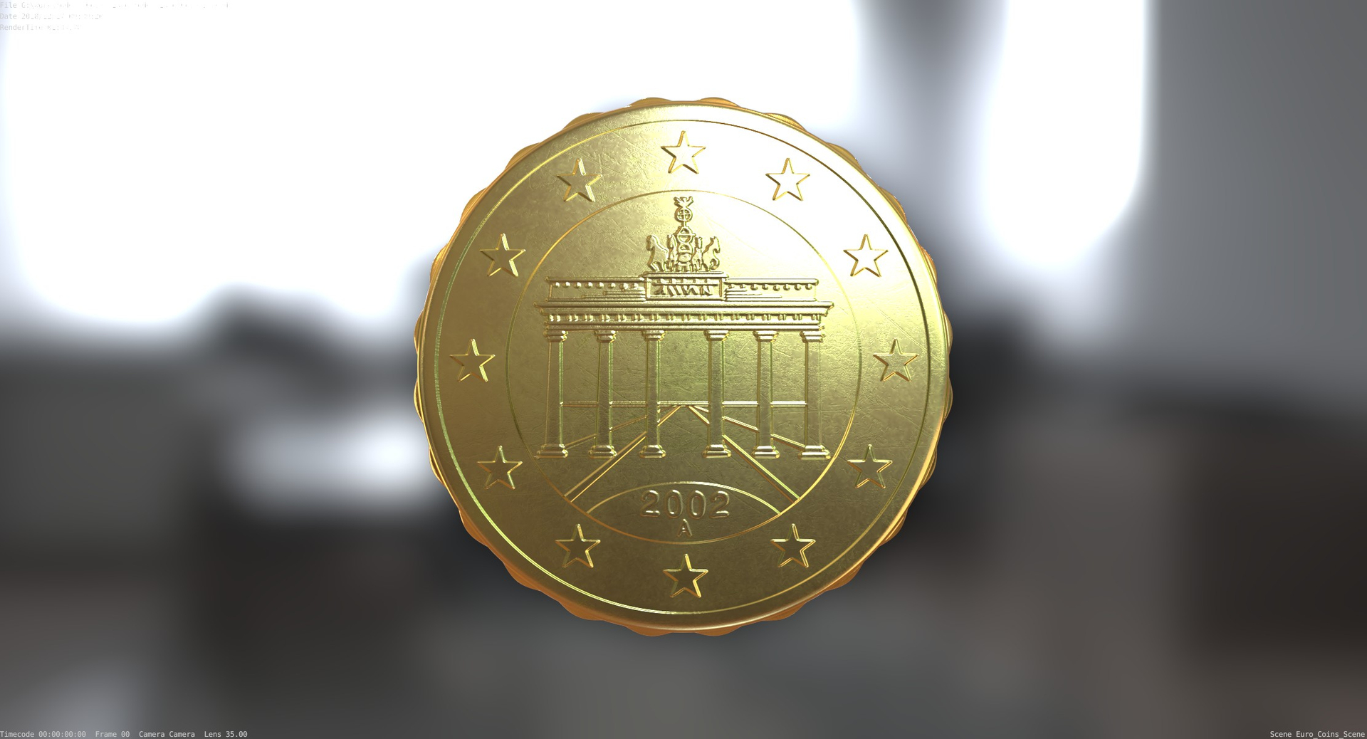 3D blender coins euro model - TurboSquid 1359753