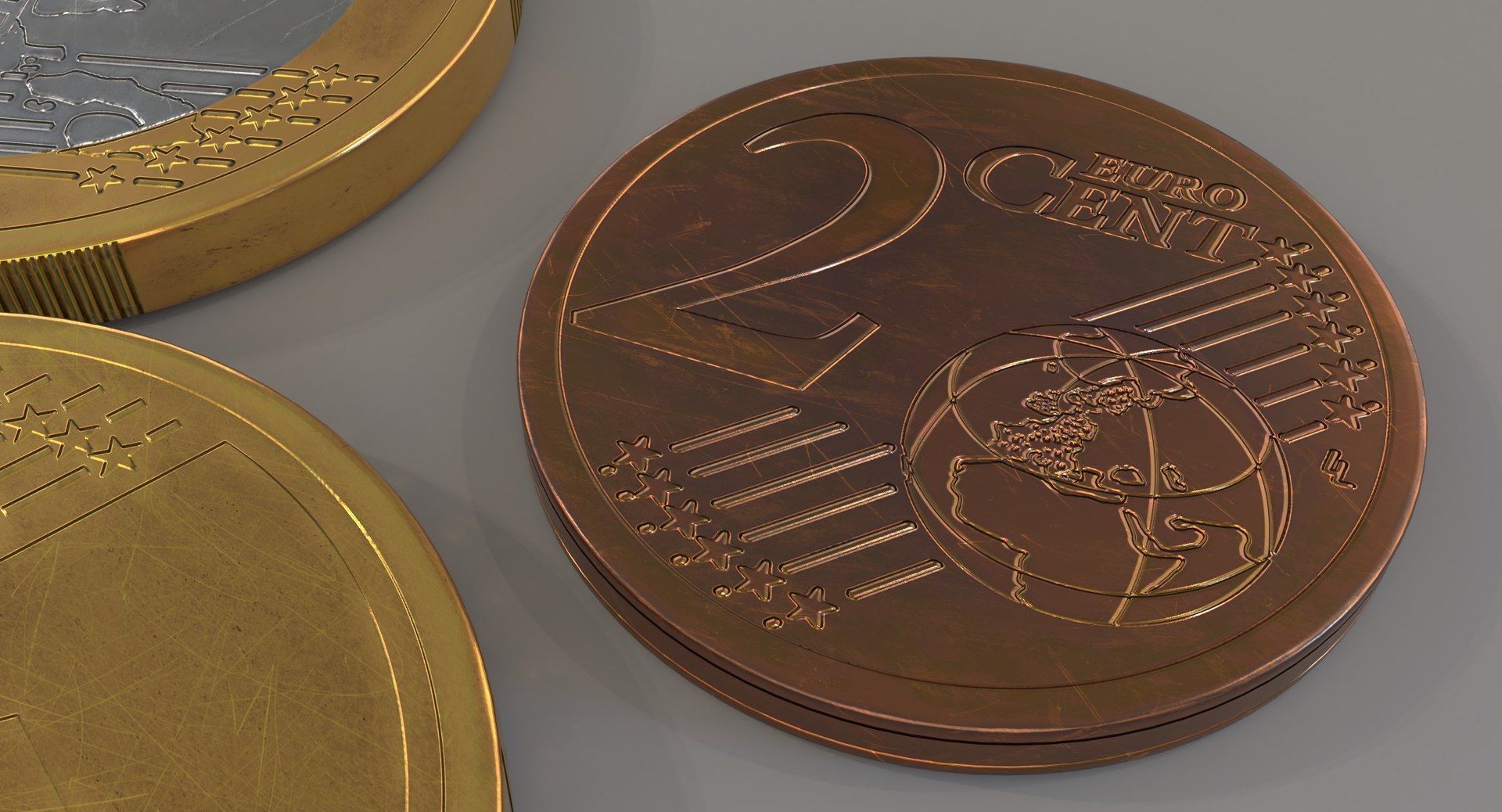 3D Blender Coins Euro Model - TurboSquid 1359753