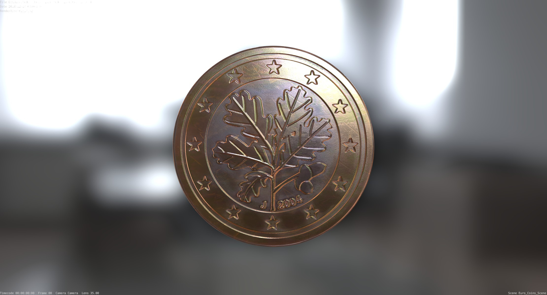 3D blender coins euro model - TurboSquid 1359753