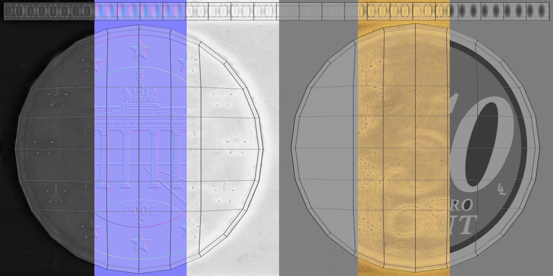 3D Blender Coins Euro Model - TurboSquid 1359753