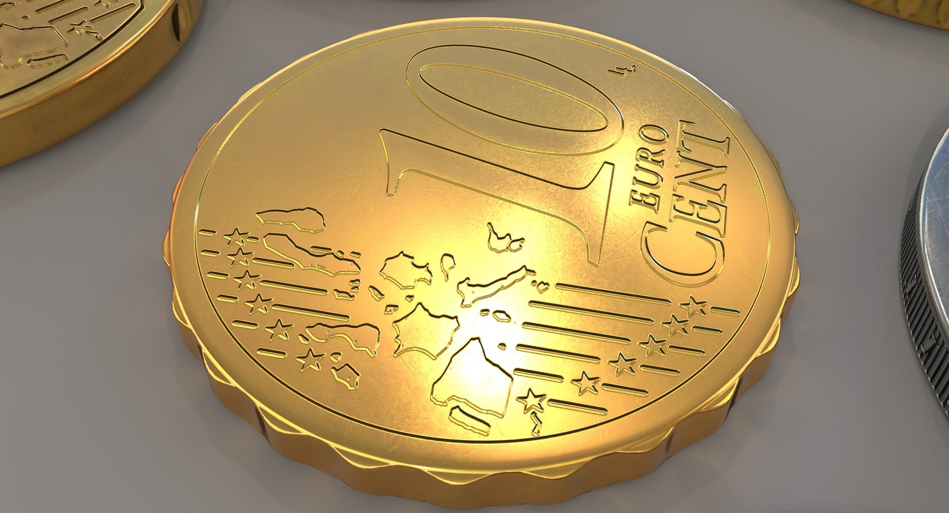 3D Blender Coins Euro Model - TurboSquid 1359753