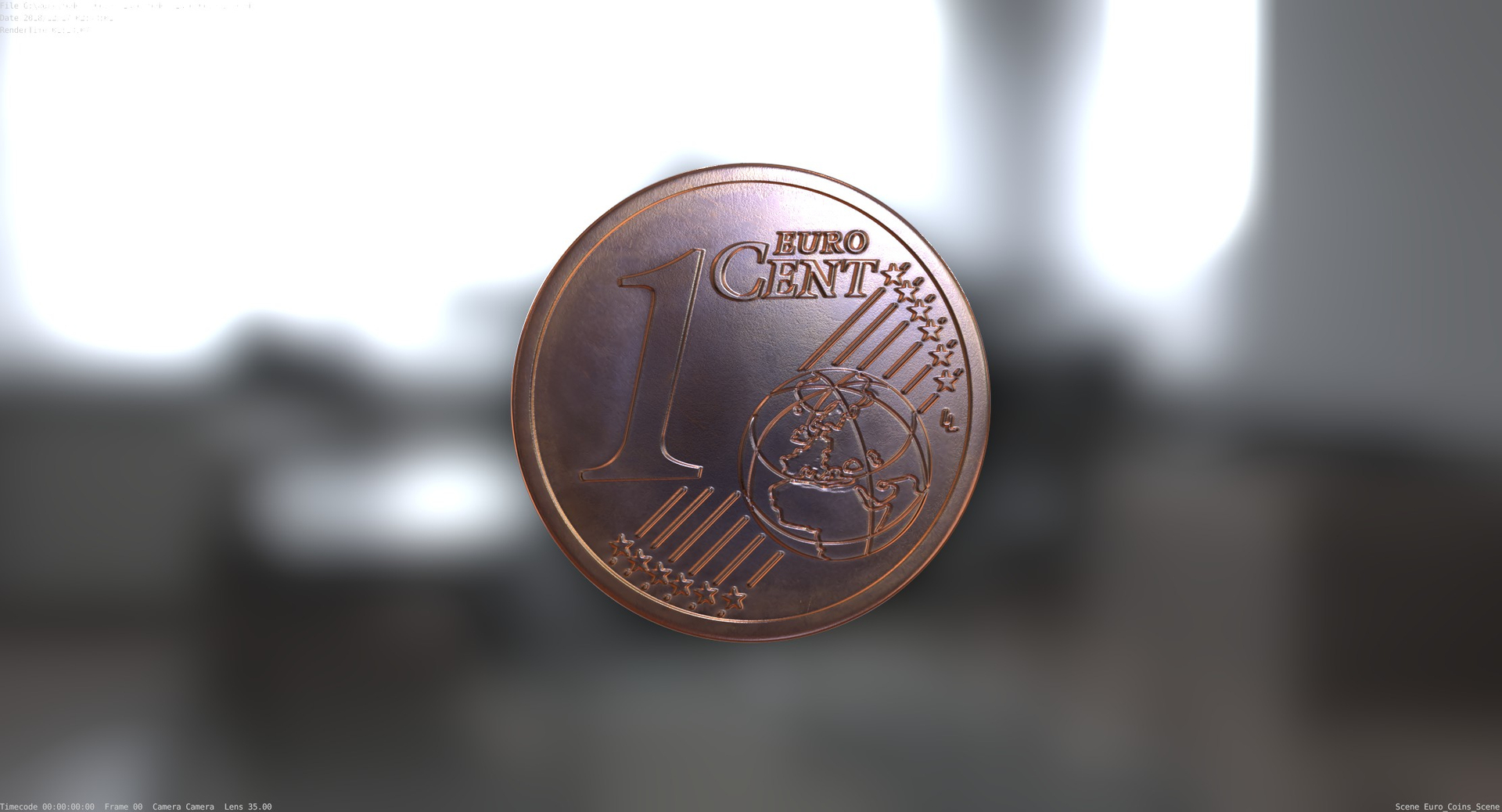 3D blender coins euro model - TurboSquid 1359753