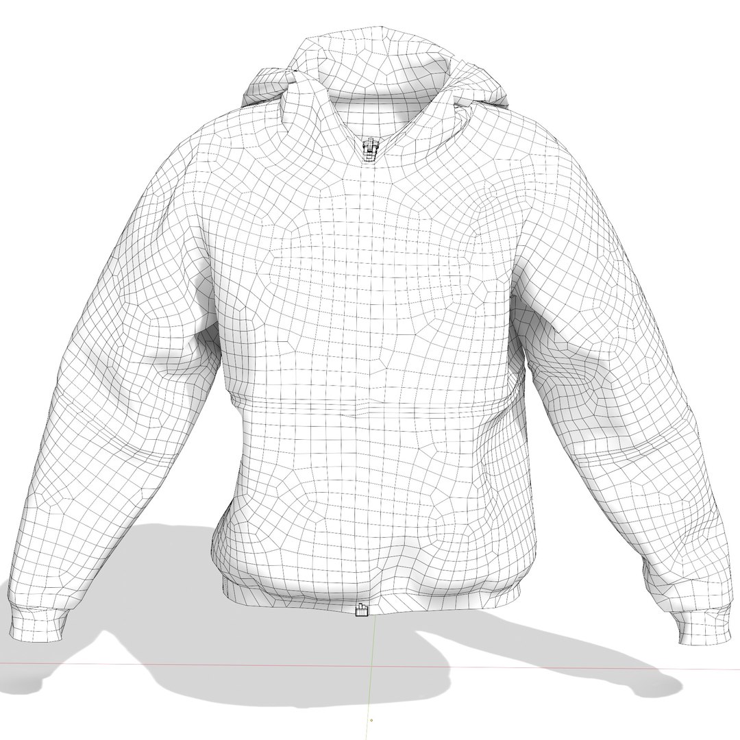 Lilac Fleece Hoodie With Zipper 3D Model - TurboSquid 2133778