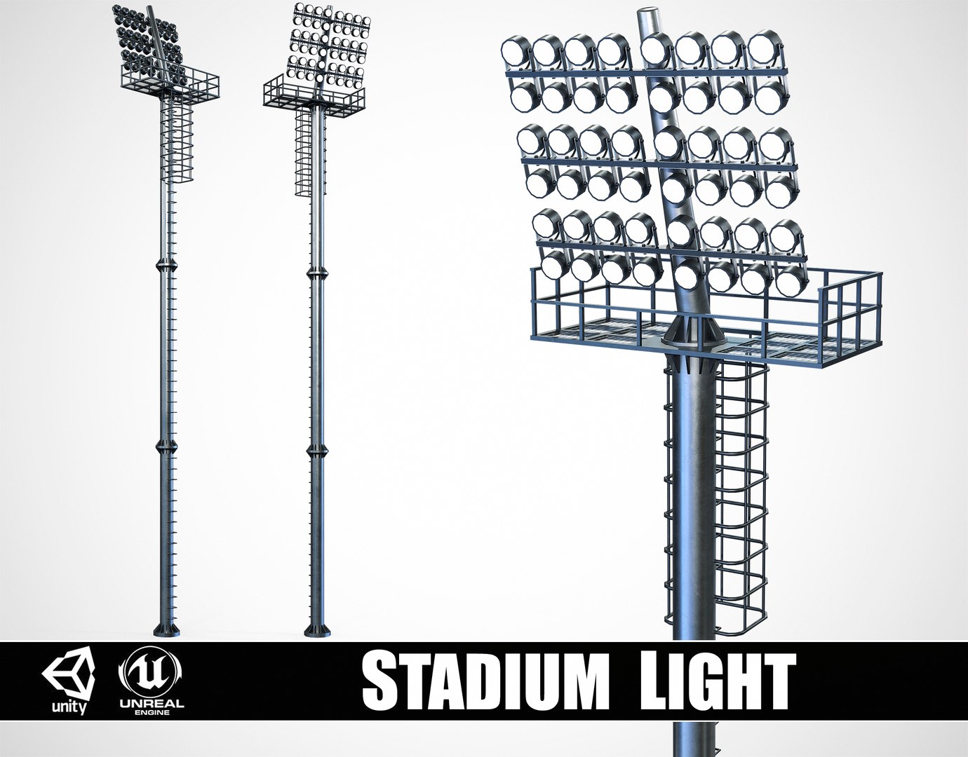 3D Stadium Light Tower - TurboSquid 2017113
