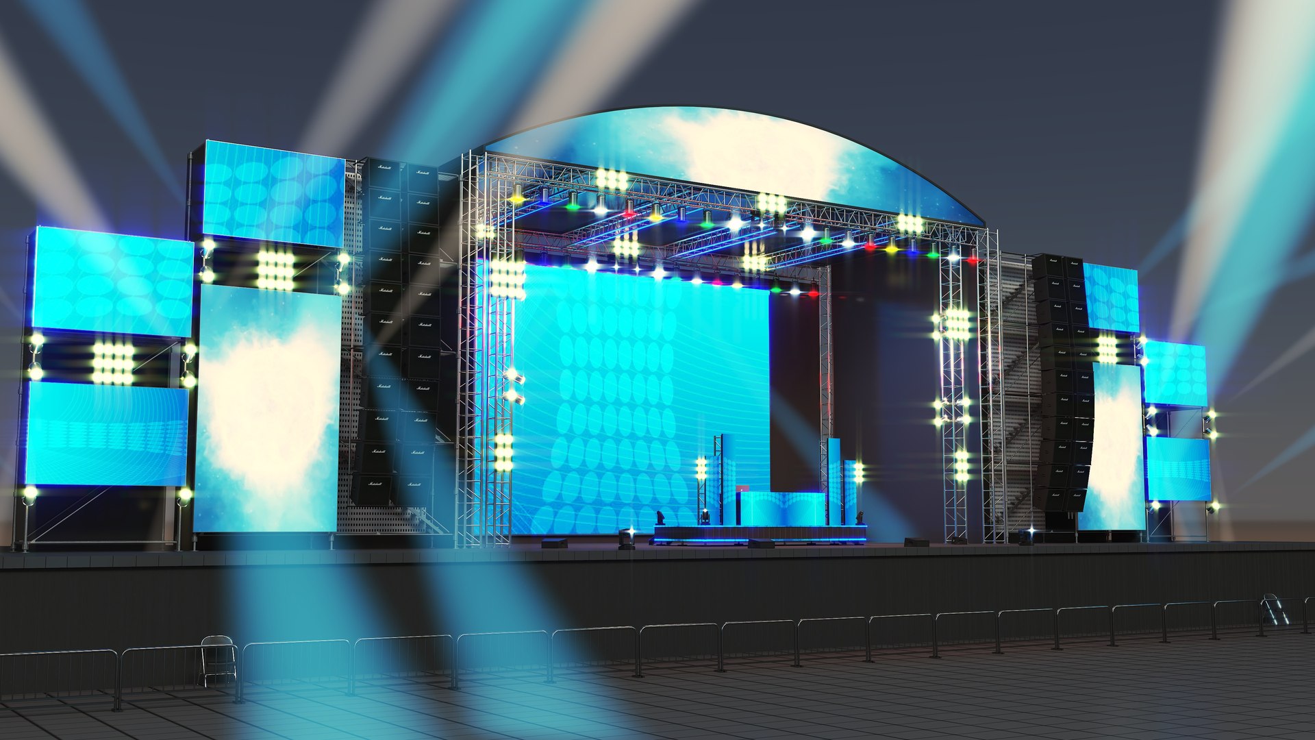 Mega Stage DJ Set -Day And Night Model - TurboSquid 1895221