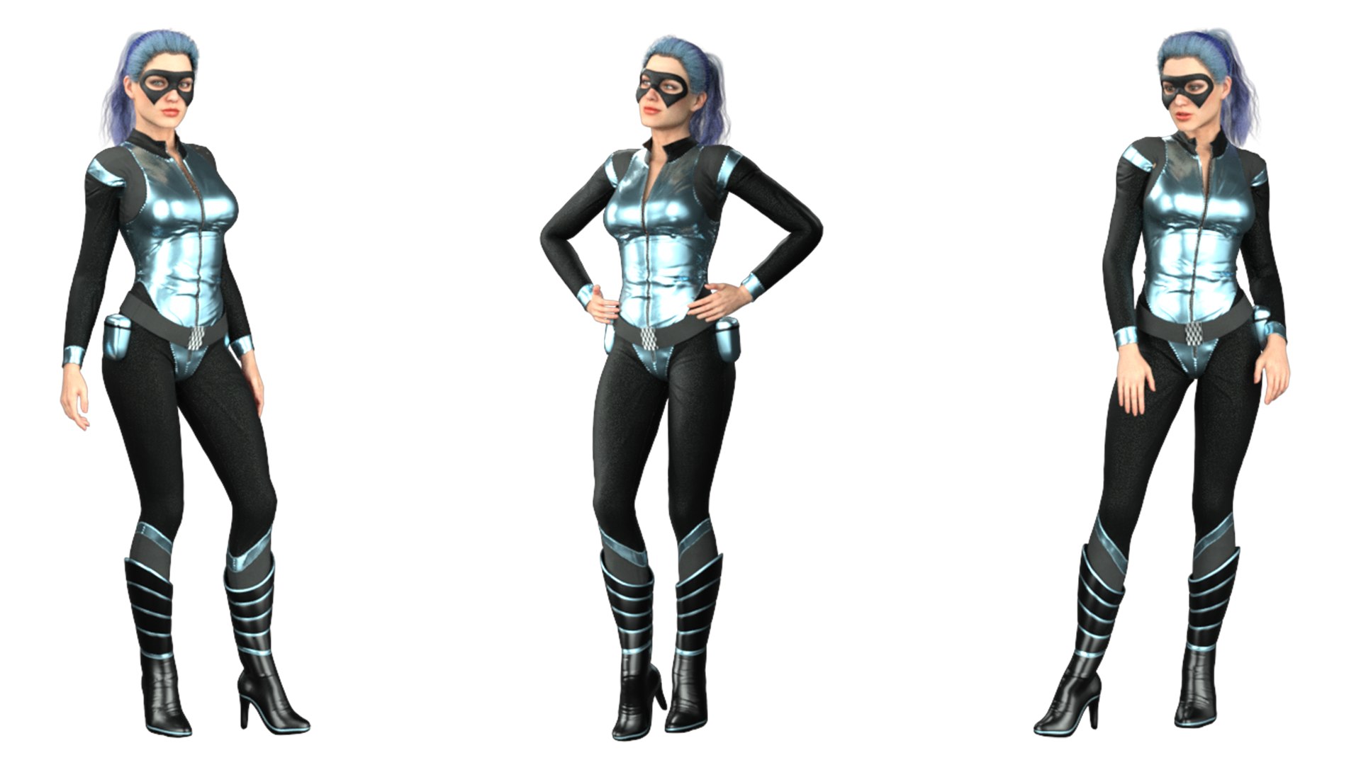 Realistic Rigged Super Fighter Girl-Shila Character 3D Model 3D Model ...