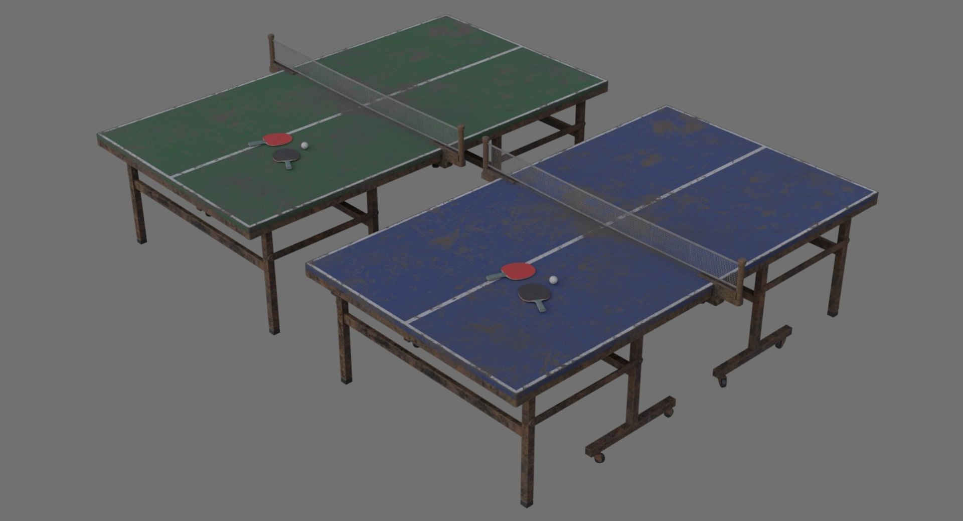 Ping Pong Table 2c 3D Model - TurboSquid 1254650