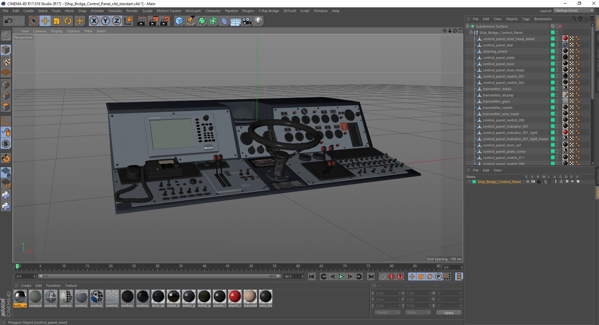 Ship Bridge Control Panel Model - TurboSquid 2264710