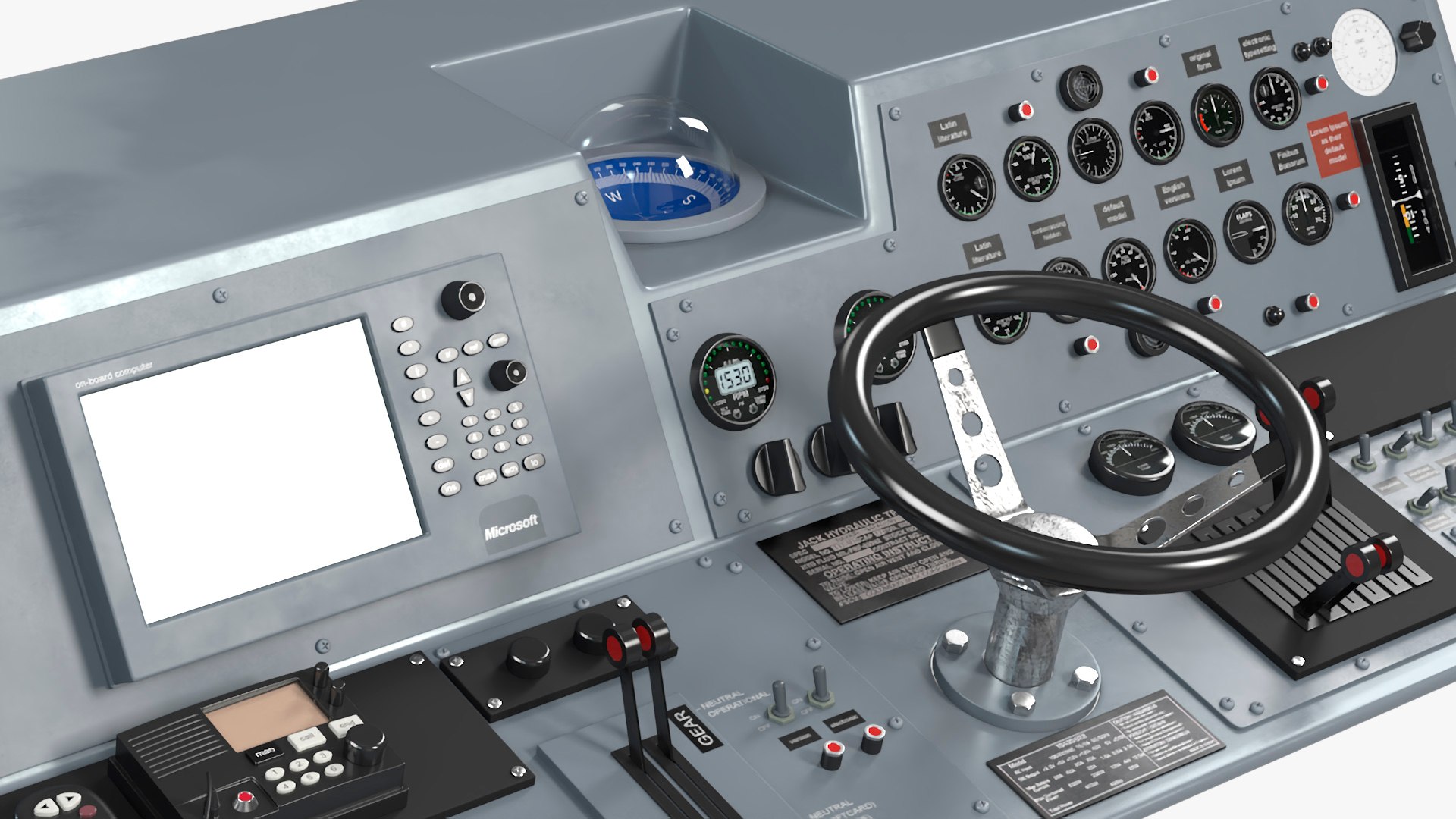 Ship Bridge Control Panel Model - TurboSquid 2264710