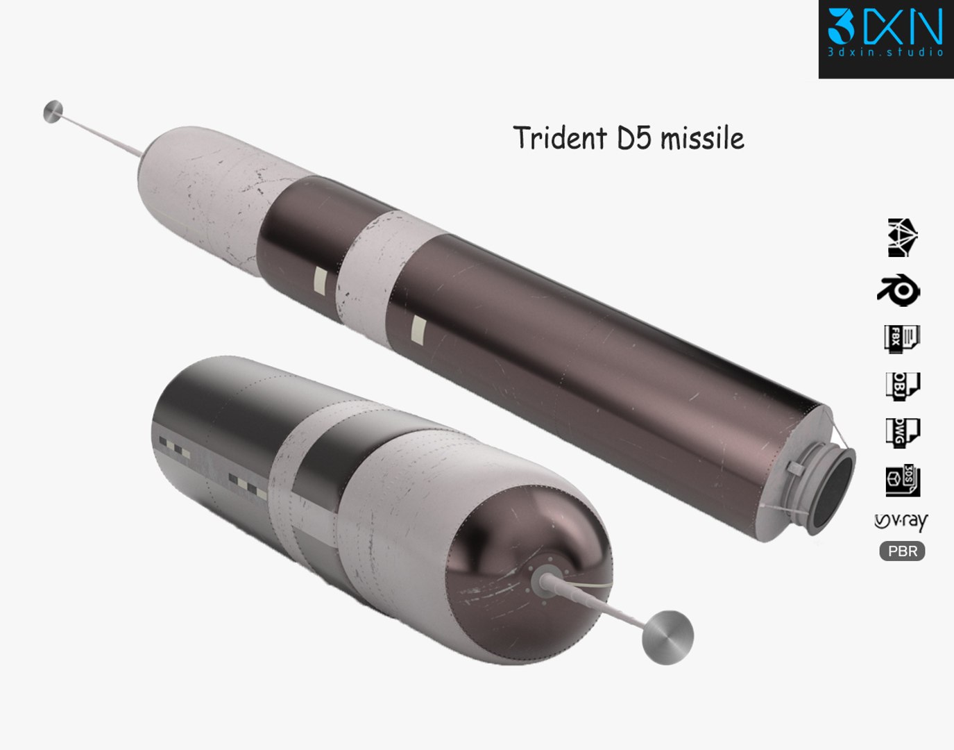 3D Trident D5 SLBM Missile - TurboSquid 2178990