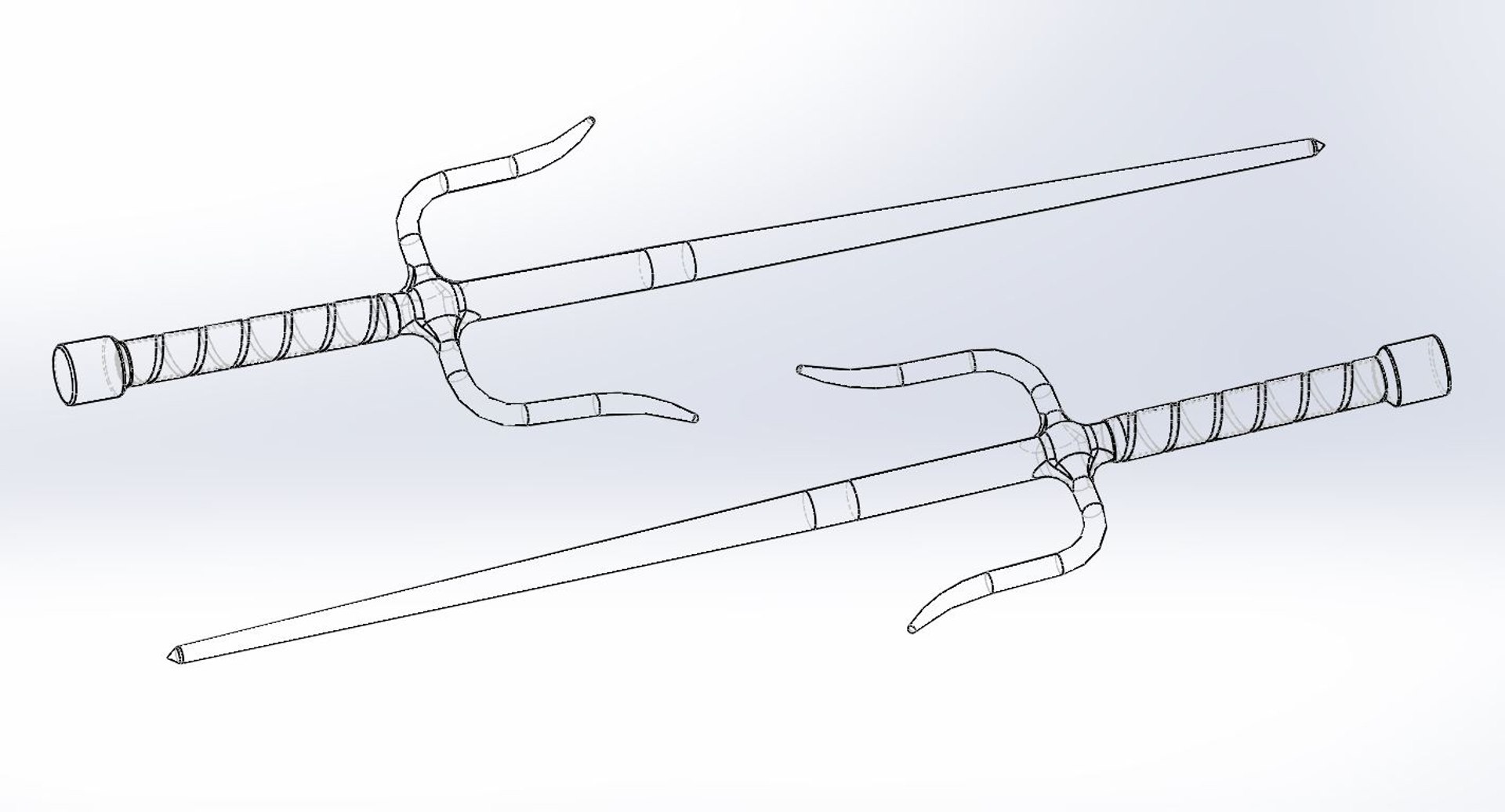 Sai weapon 3D model - TurboSquid 1634259