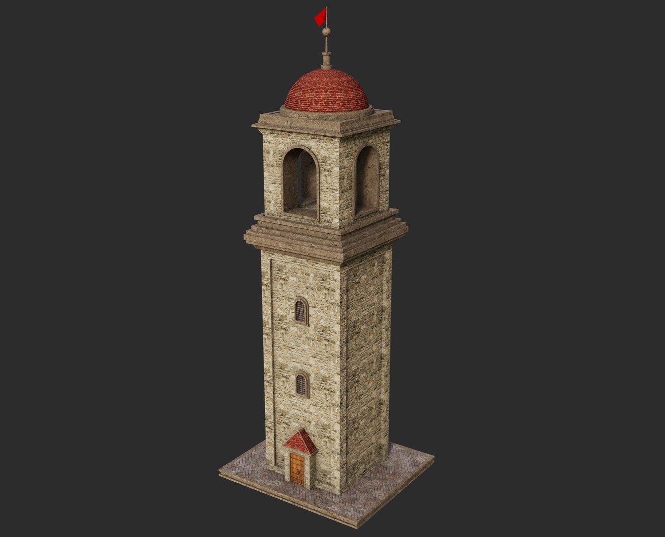 Free 3D Model Ancient Tower - TurboSquid 2401480