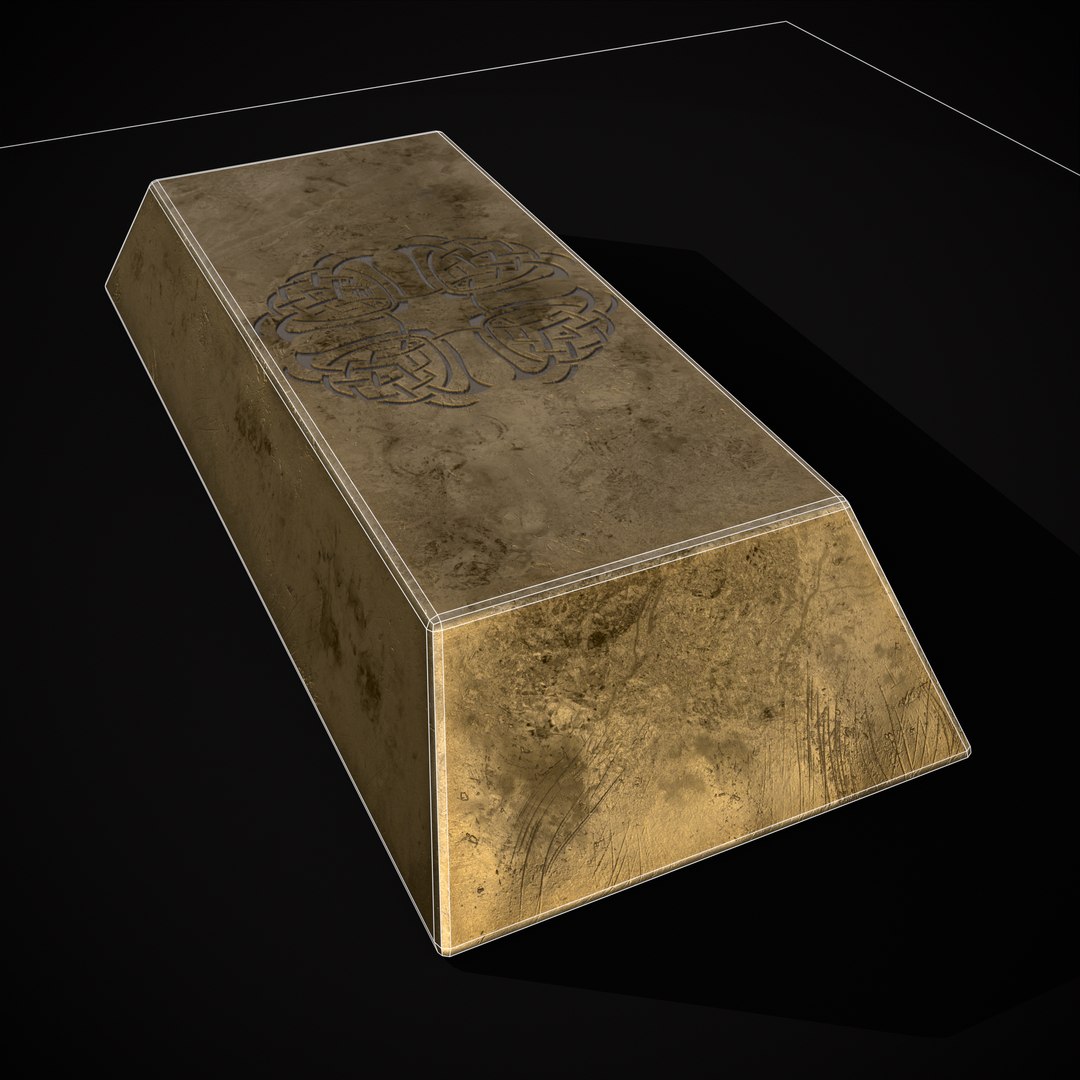 Inlaid Gold Bar 3D Model - TurboSquid 2010639