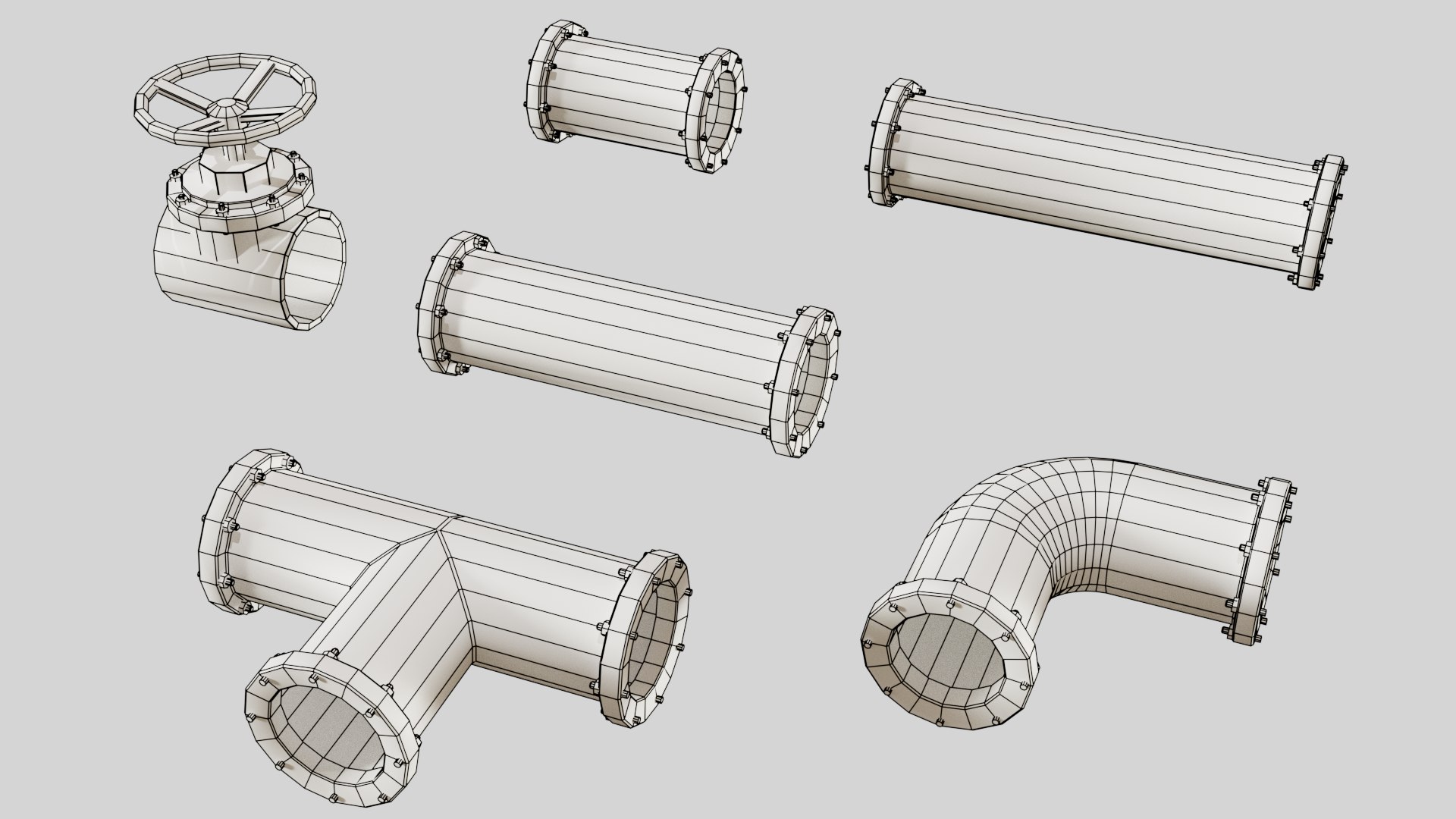 3D Modular Industrial Pipes - TurboSquid 1764464