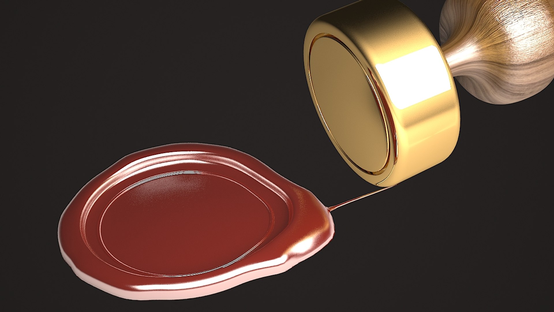 Stamp Seal Ink Wax Model - TurboSquid 1238532