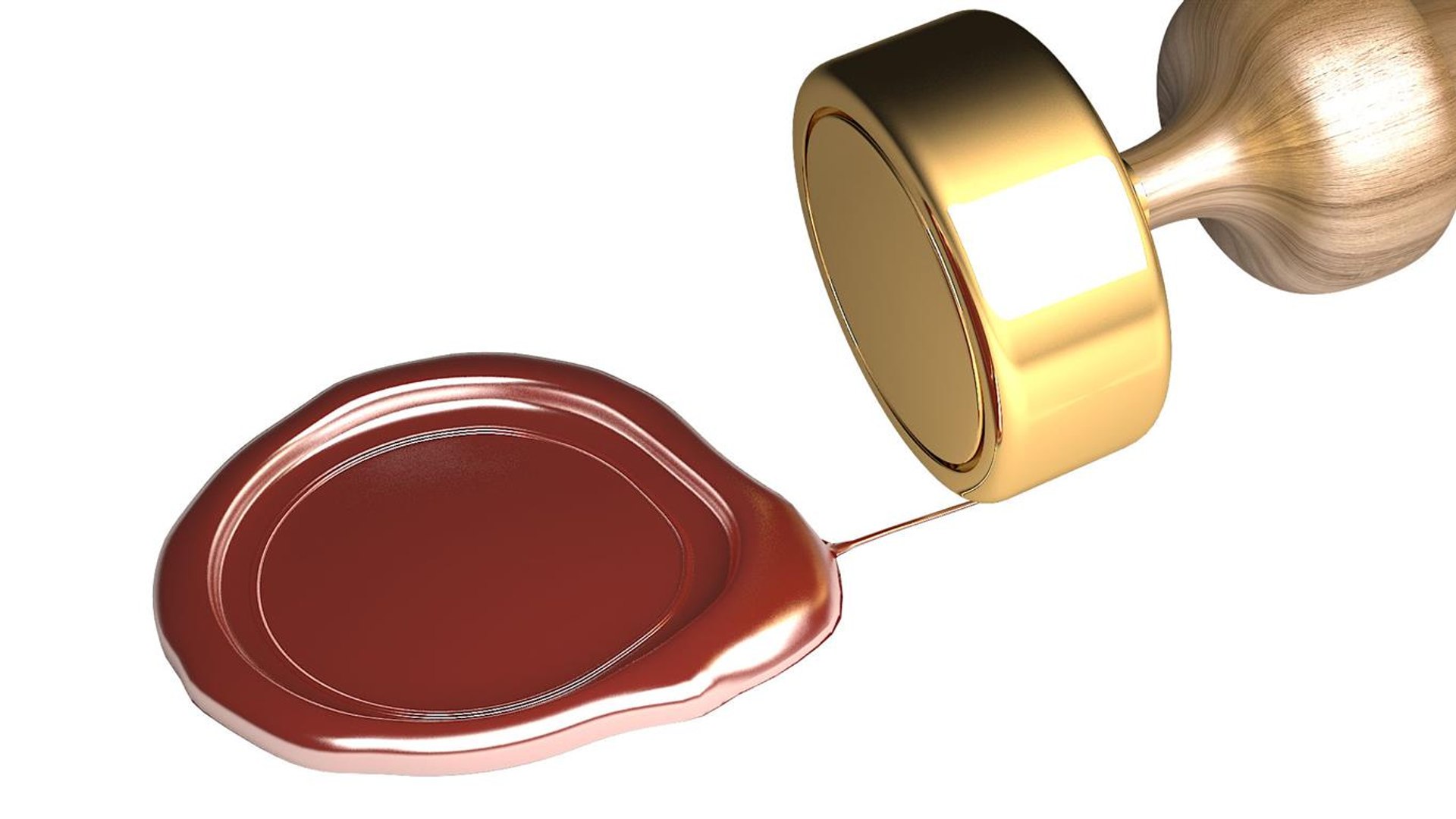 Stamp Seal Ink Wax Model - TurboSquid 1238532