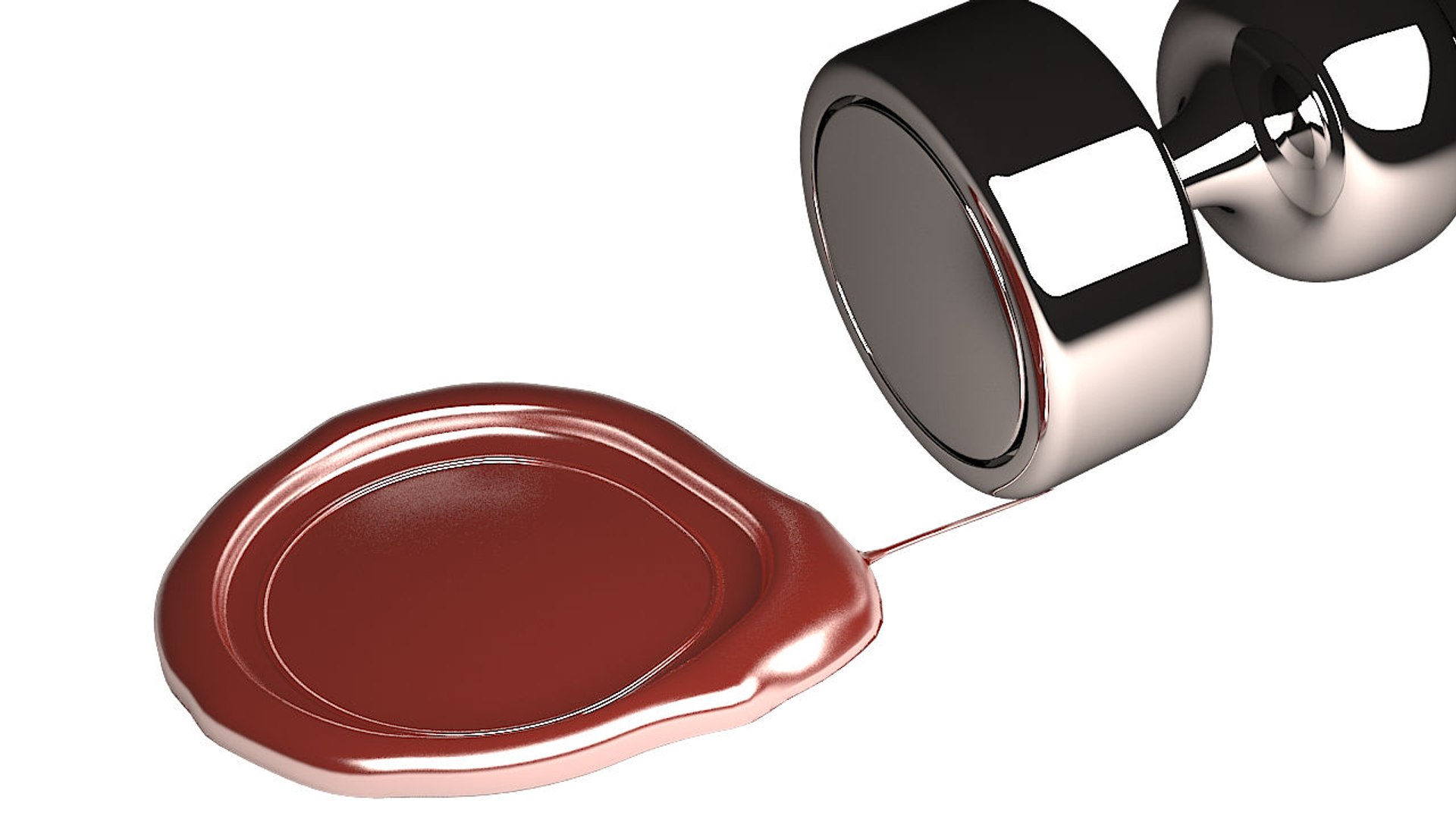 Stamp Seal Ink Wax Model - TurboSquid 1238532