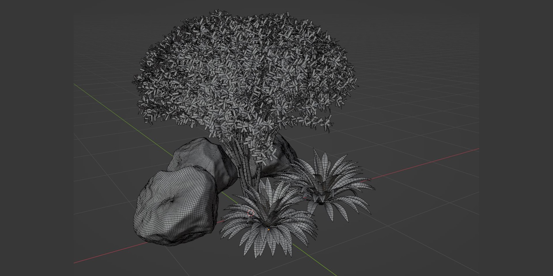 Indoor Garden With Plants Collection Vol 194-Blender-3dmodel Model ...