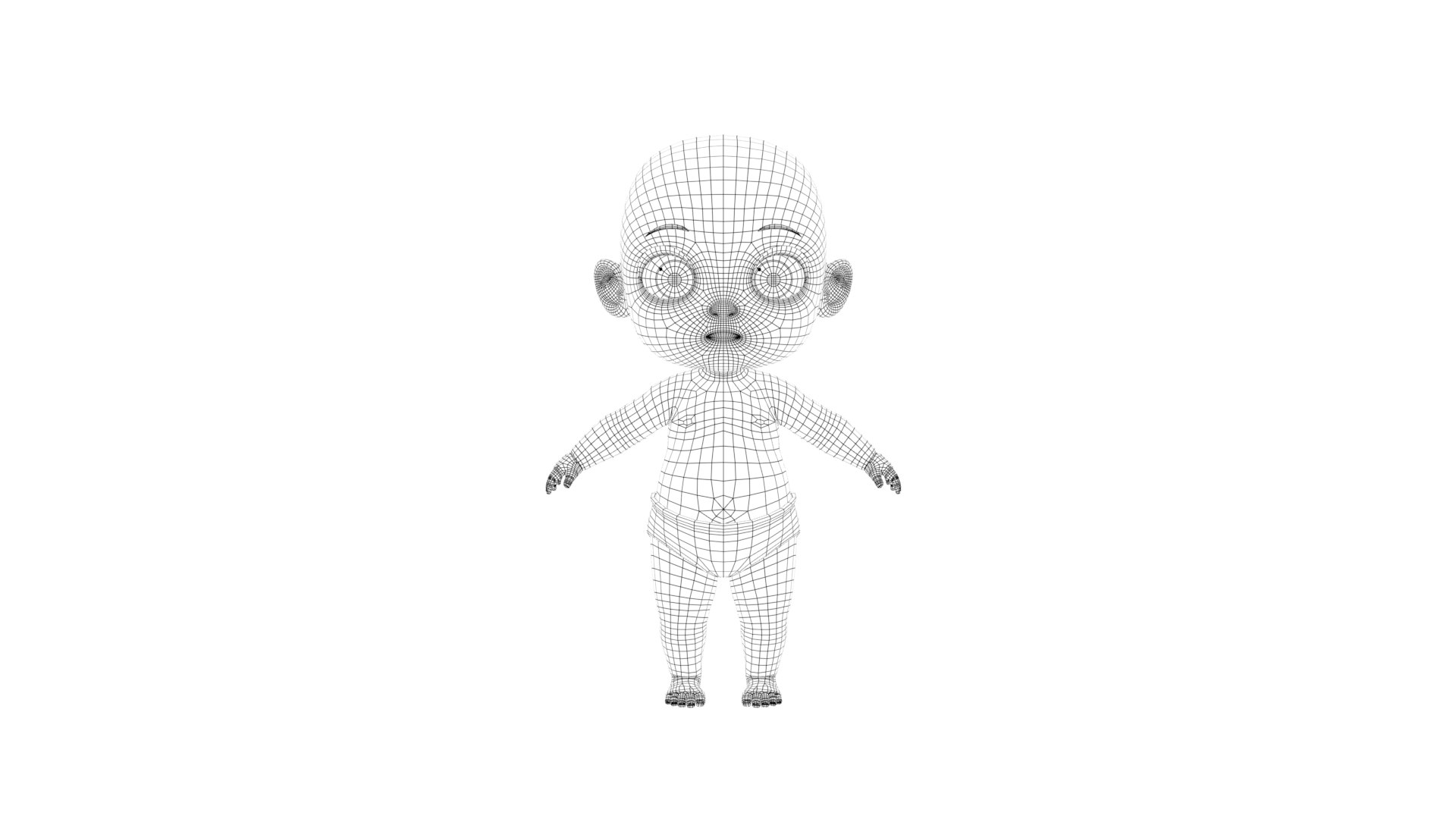 Cartoon Baby Mesh Mid Poly 3D Model - TurboSquid 2248844