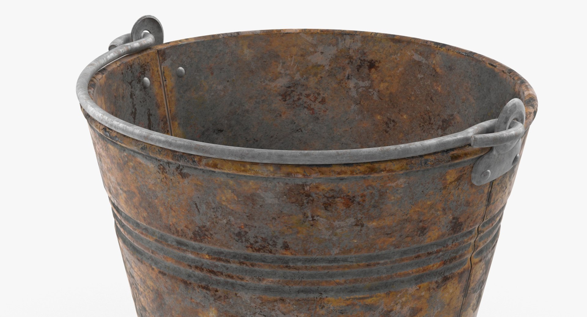 3D Model Buckets Old Metal - TurboSquid 1388227