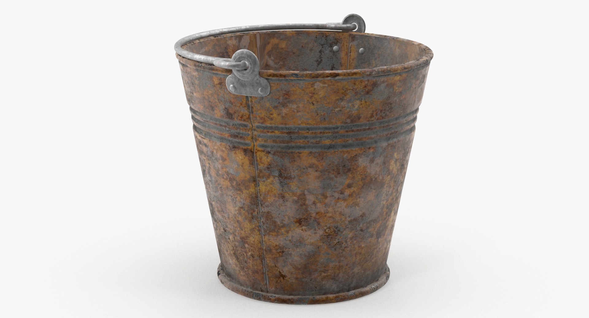 3D Model Buckets Old Metal - TurboSquid 1388227